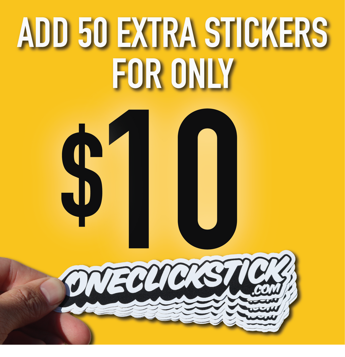 add 50 extra stickers – One Click Stick